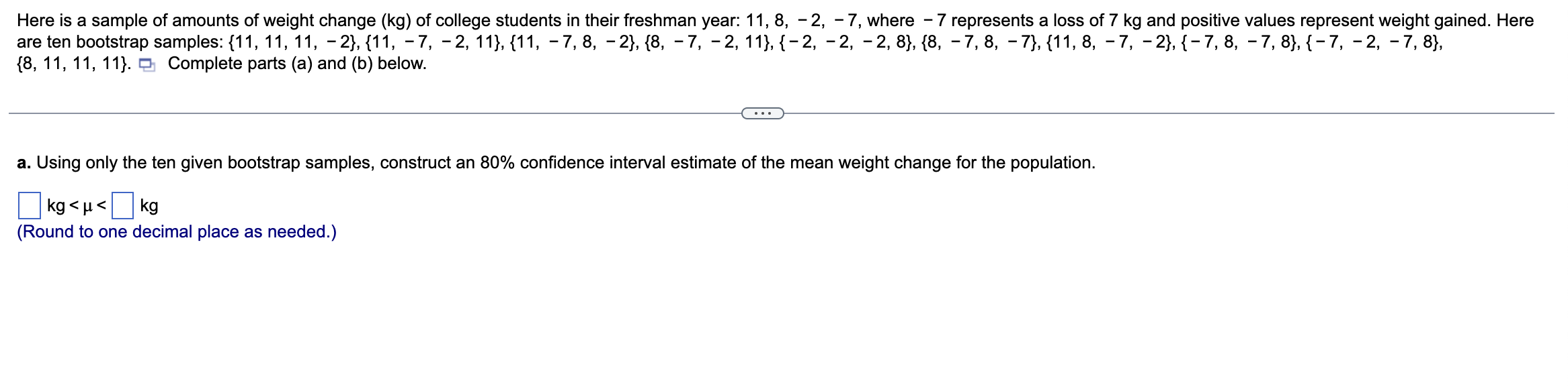 Solved {8,11,11,11}. 마 Complete parts (a) and (b) below. a. | Chegg.com