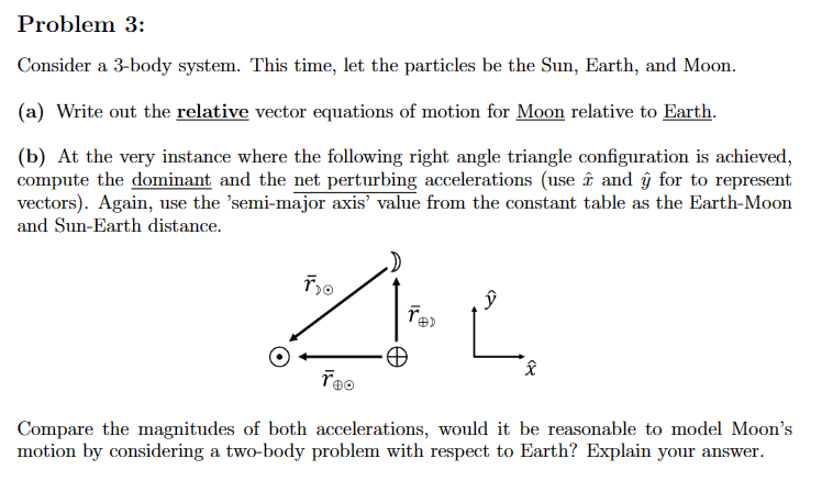 Solved Consider a 3-body system. This time, let the | Chegg.com