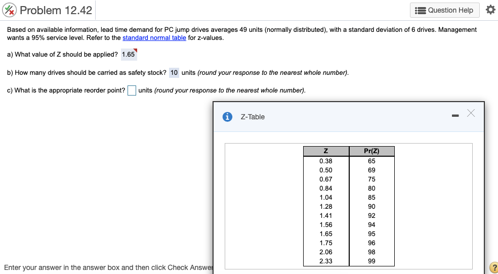 Solved Problem 12.42 Question Help Based on available | Chegg.com