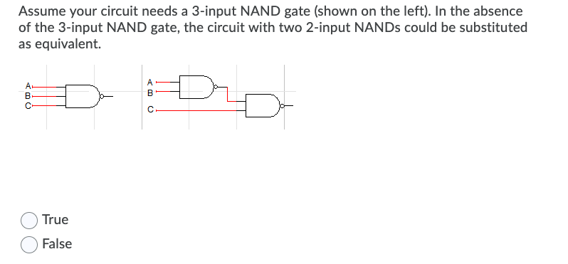Solved Assume your circuit needs a 3-input NAND gate (shown | Chegg.com