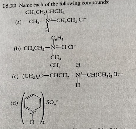 Solved 16.22 ﻿Name each of the following compounds:(a)(b)(c) | Chegg.com