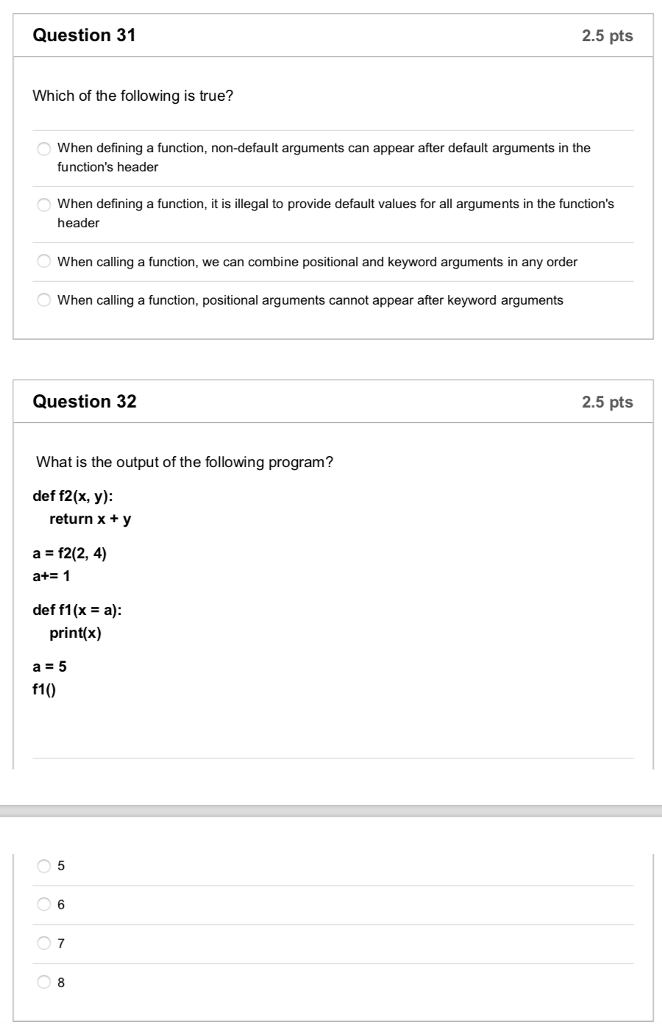 Solved Question 31 2.5 pts Which of the following is true? | Chegg.com