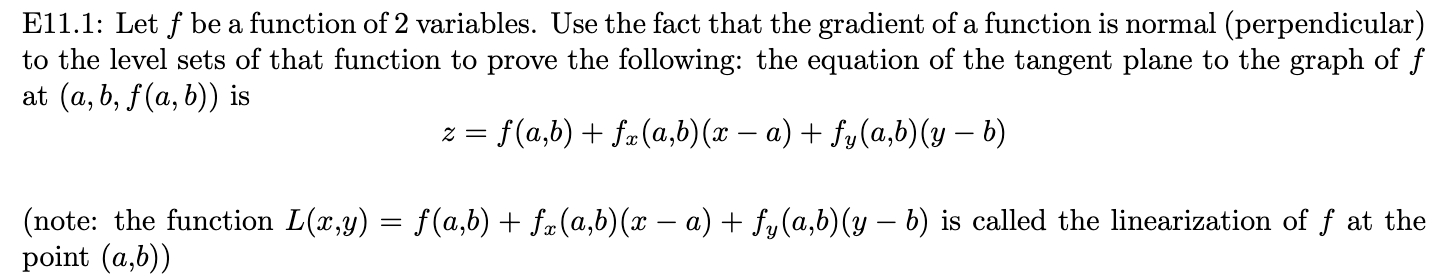 Solved E11.1: Let f be a function of 2 variables. Use the | Chegg.com