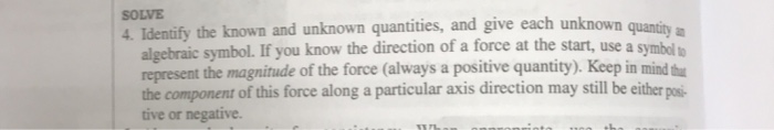 SOLVE 4. Identify the known and unknown quantities, | Chegg.com