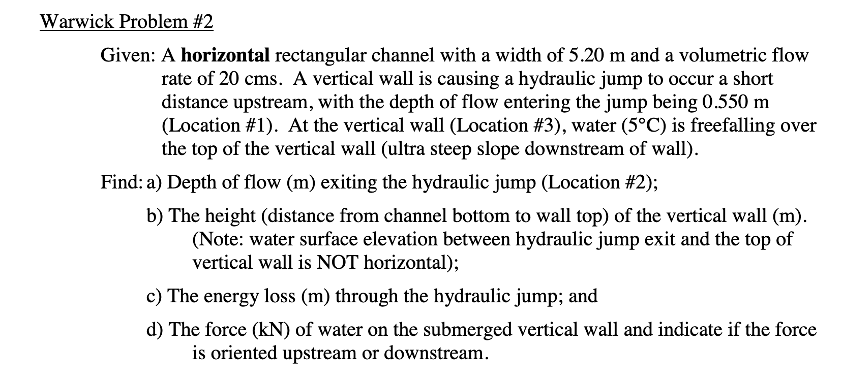 Solved Warwick Problem #2 Given: A horizontal rectangular | Chegg.com