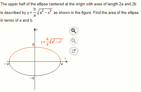 Solved The upper half of the ellipse centered at the origin | Chegg.com