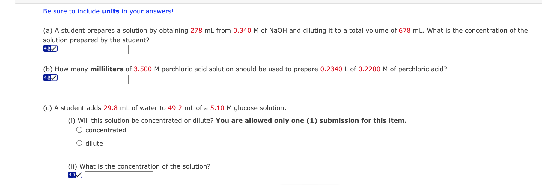 Solved Be sure to include units in your answers!(a) A | Chegg.com