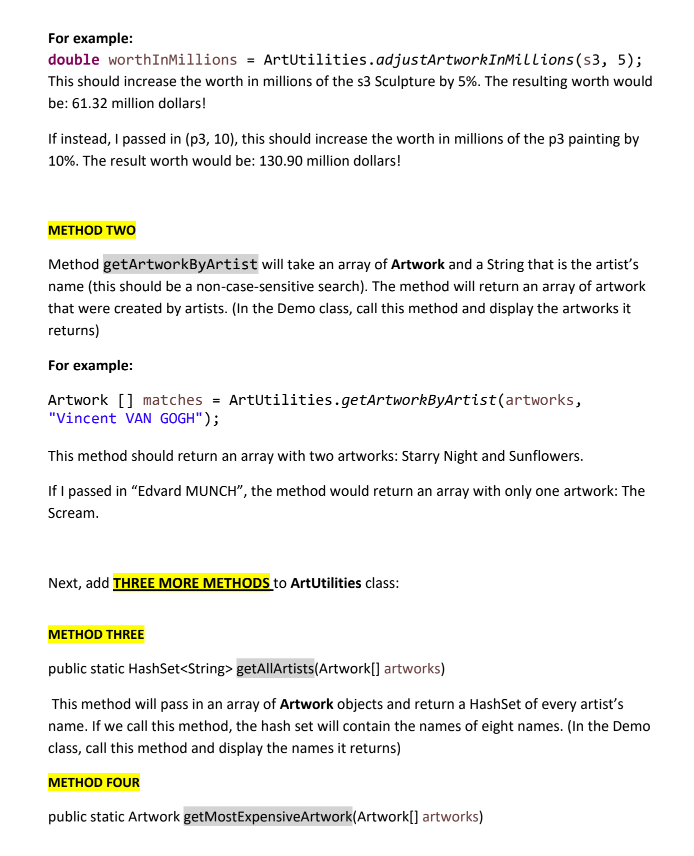 Solved You Will Be Creating Classes And Methods For A 6634