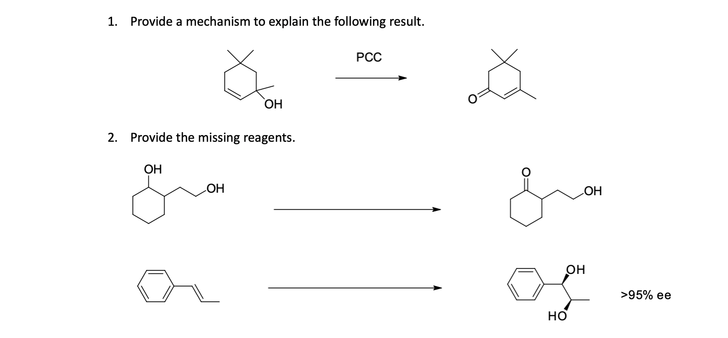 Solved 1. Provide a mechanism to explain the following | Chegg.com