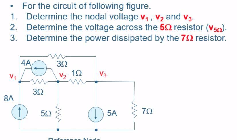 Solved - For the circuit of following figure. 1. Determine | Chegg.com