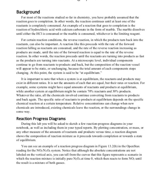 Solved Background For most of the reactions studied so far | Chegg.com
