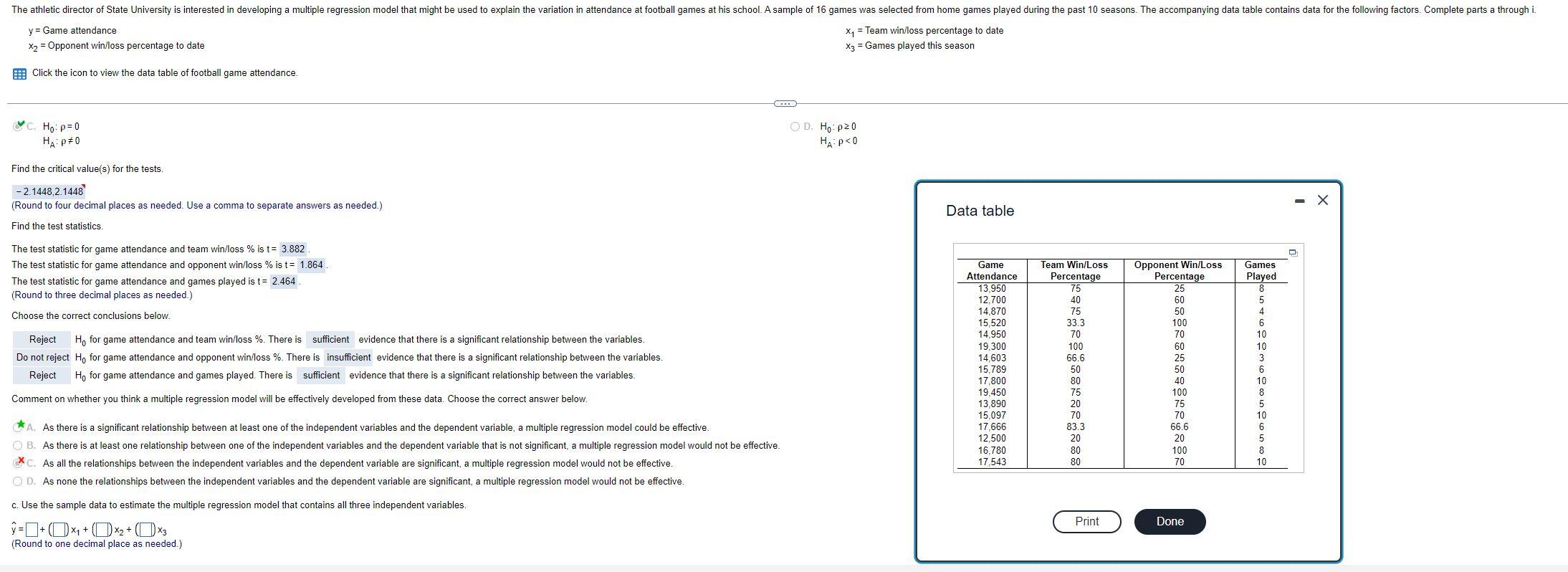 Solved Use the sample data to estimate the multiple | Chegg.com