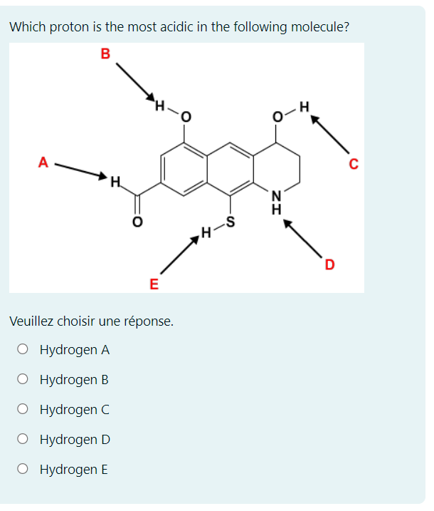 Solved Which proton is the most acidic in the following | Chegg.com