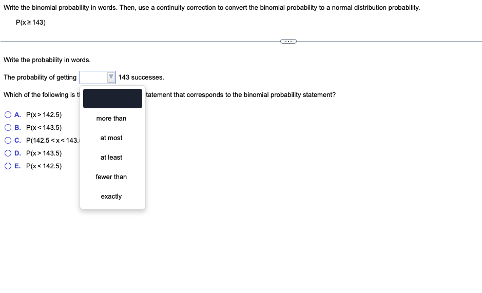 Solved Write the binomial probability in words. Then, use a | Chegg.com