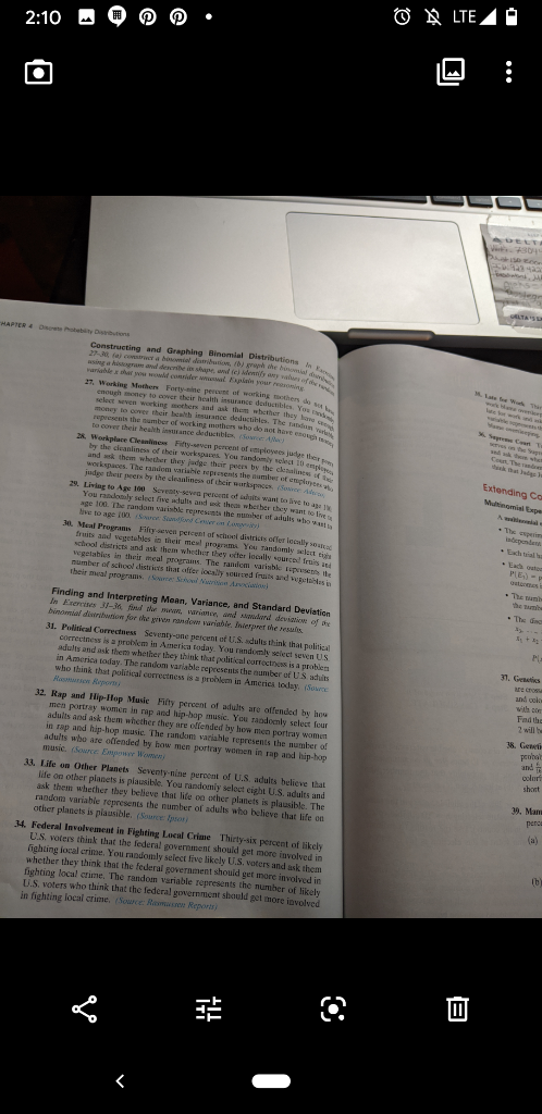 Solved Constructing and Graphing Binomial Distributions | Chegg.com