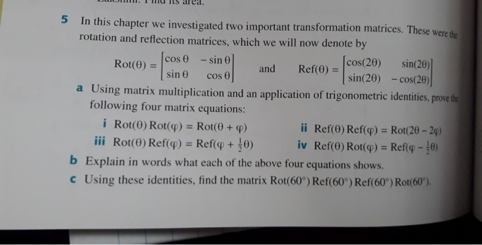 Solved 5 In this chapter we investigated two important | Chegg.com