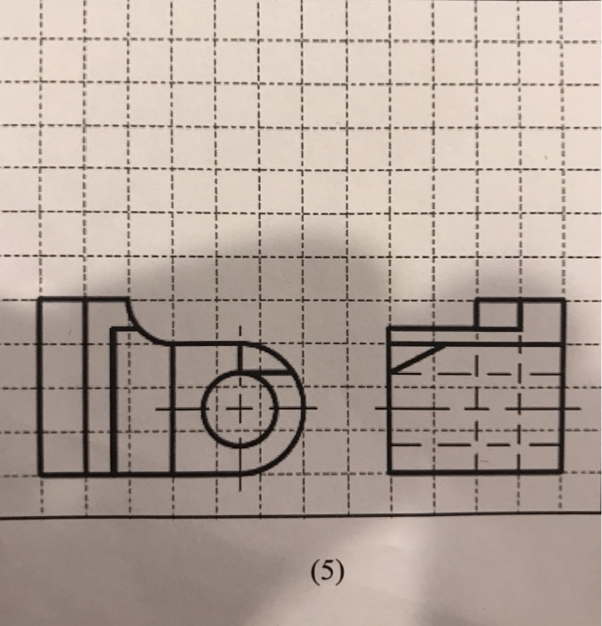 Solved Given two views of a multiview drawing, freehand draw | Chegg.com
