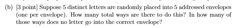 Solved Suppose 5 ﻿distinct letters are randomly placed into | Chegg.com