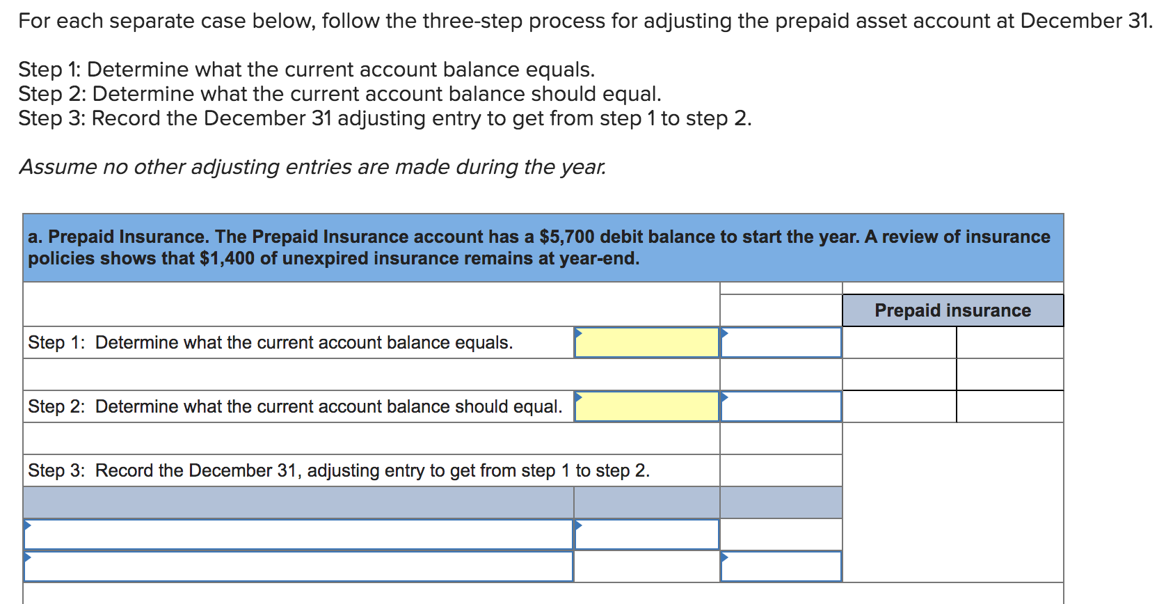 Solved For each separate case below, follow the three-step | Chegg.com