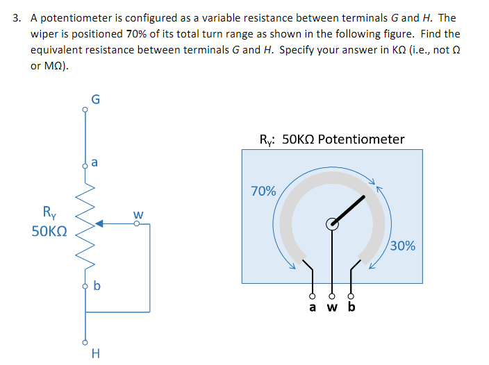 Solved . A potentiometer is configured as a variable | Chegg.com