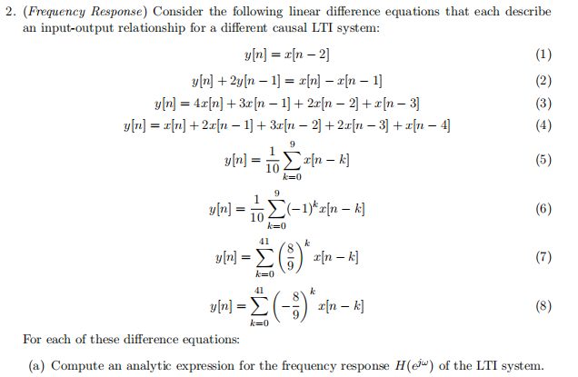 Solved 6. (Nonlinear Phase) (a) For each of the LTI systems | Chegg.com