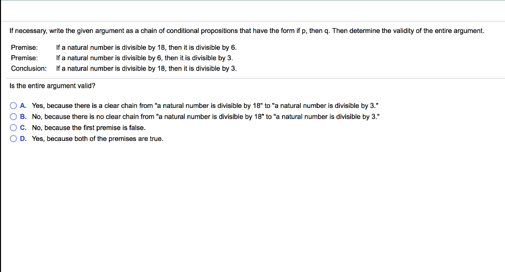 Solved If Necessary Write The Given Argument As A Chain Of 5975