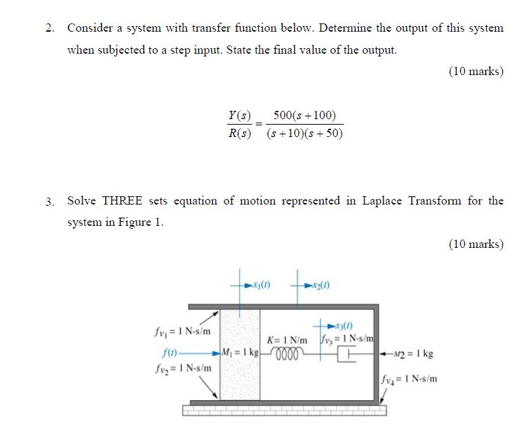Solved 2. Consider a system with transfer function below. | Chegg.com