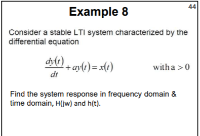 Solved 44 Example 8 Consider a stable LTI system | Chegg.com