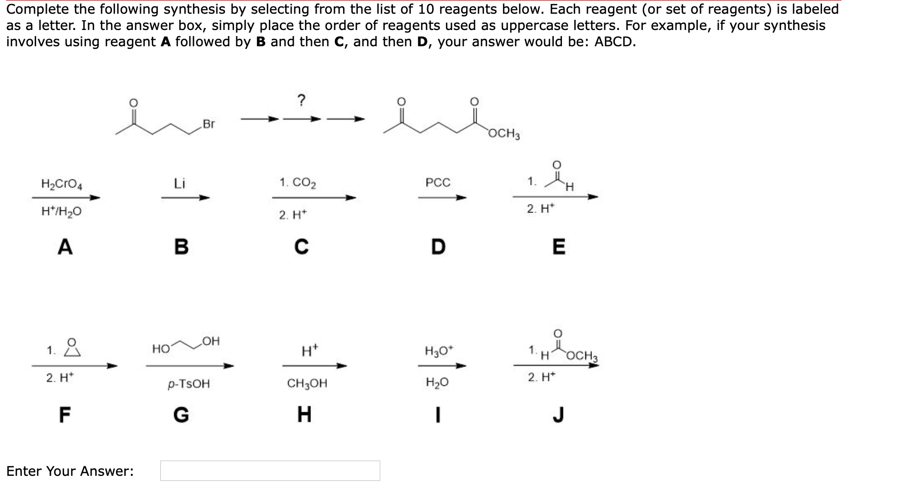 Solved Complete the following synthesis by selecting from | Chegg.com