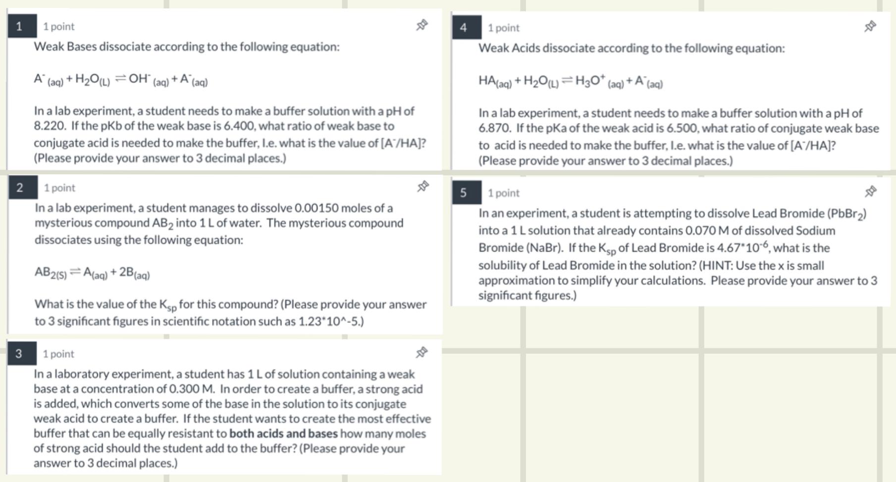 Solved 1 point 41 point Weak Bases dissociate according to | Chegg.com