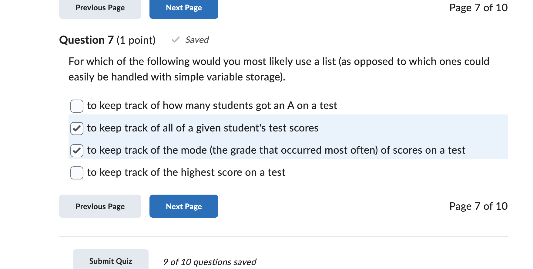 Solved Given the following short program write a list | Chegg.com