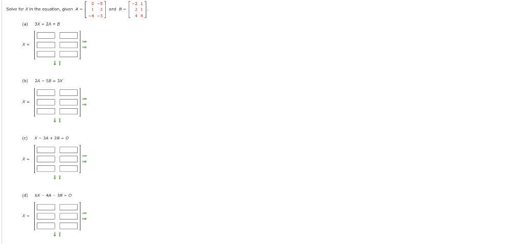Solved Solve the matrix equation for a, b, c, and d. | Chegg.com