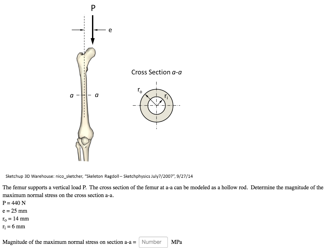 Solved P е Cross Section a-a ro а ri Sketchup 3D Warehouse: | Chegg.com