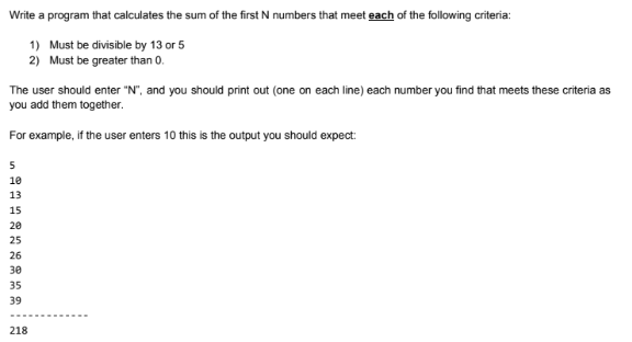 Solved Write a program that calculates the sum of the first | Chegg.com
