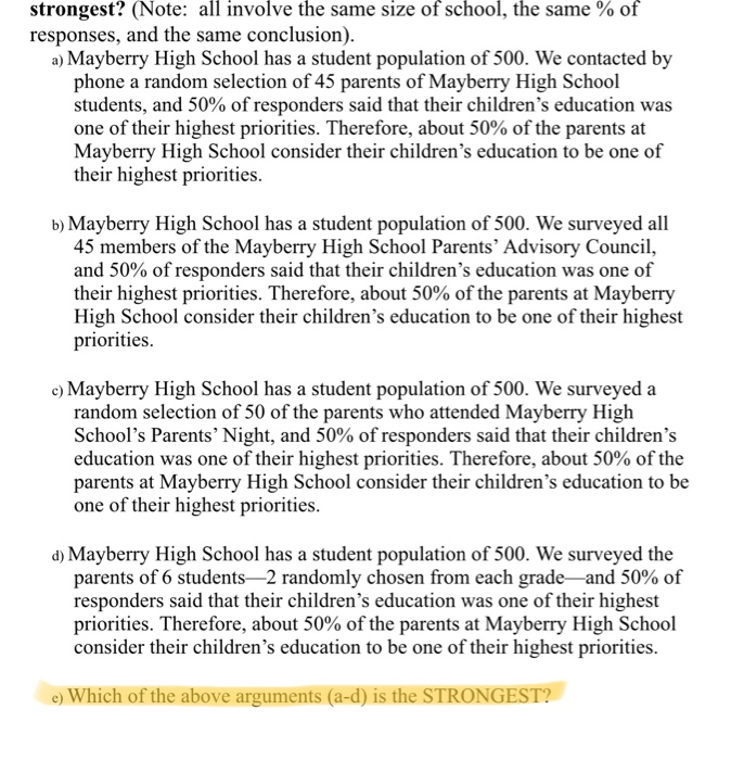 Solved strongest? (Note: all involve the same size of | Chegg.com