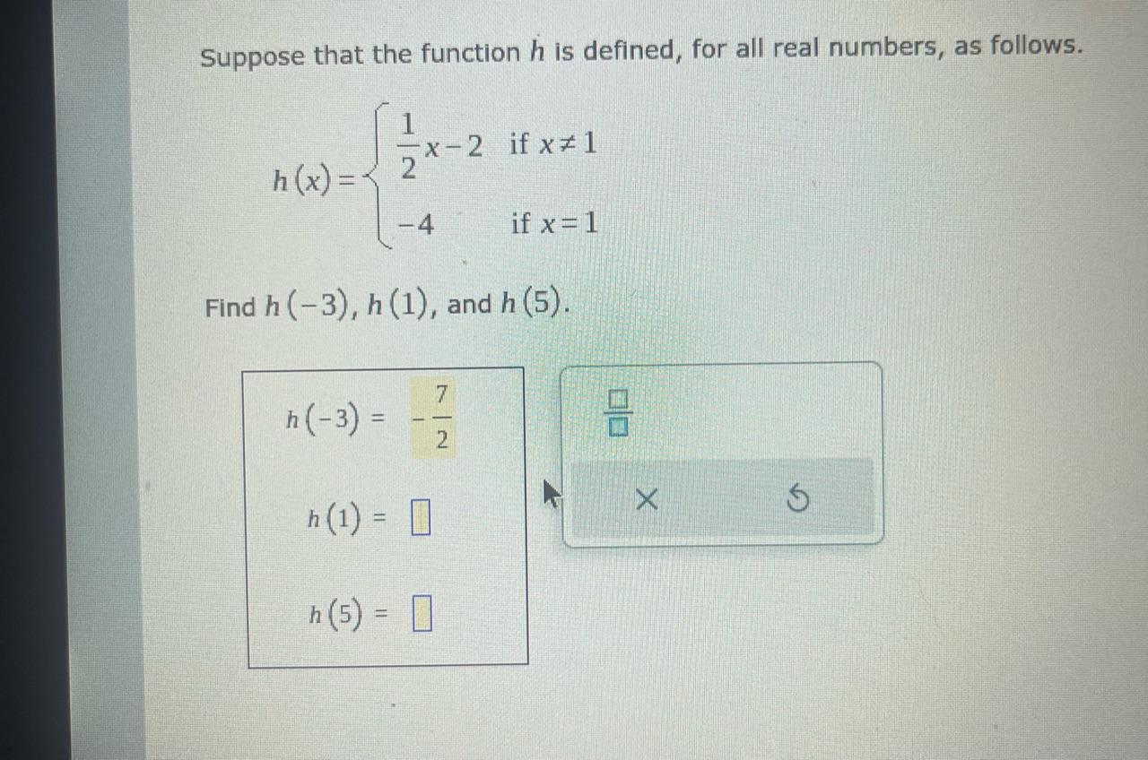 Solved Suppose that the function h is defined, for all real | Chegg.com