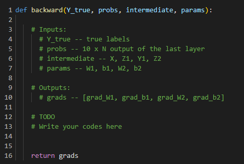 Solved Back propagation step [10 pts] Now we will implement | Chegg.com