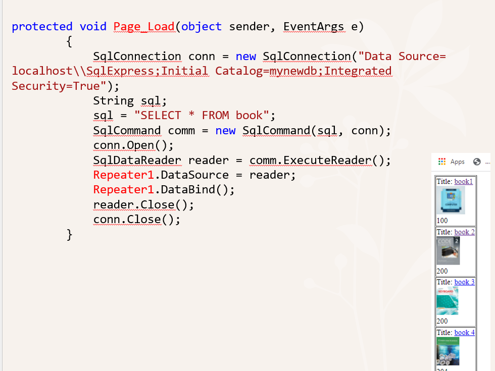 Find the complement of the code using asp.net - | Chegg.com