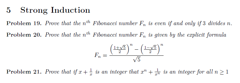 Solved 5 Strong Induction Problem 19. Prove that the nth | Chegg.com