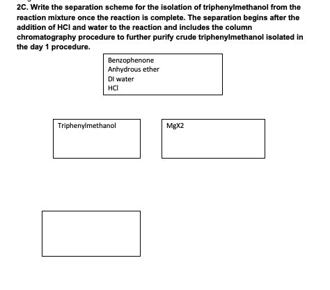 Solved 2C. Write the separation scheme for the isolation of | Chegg.com