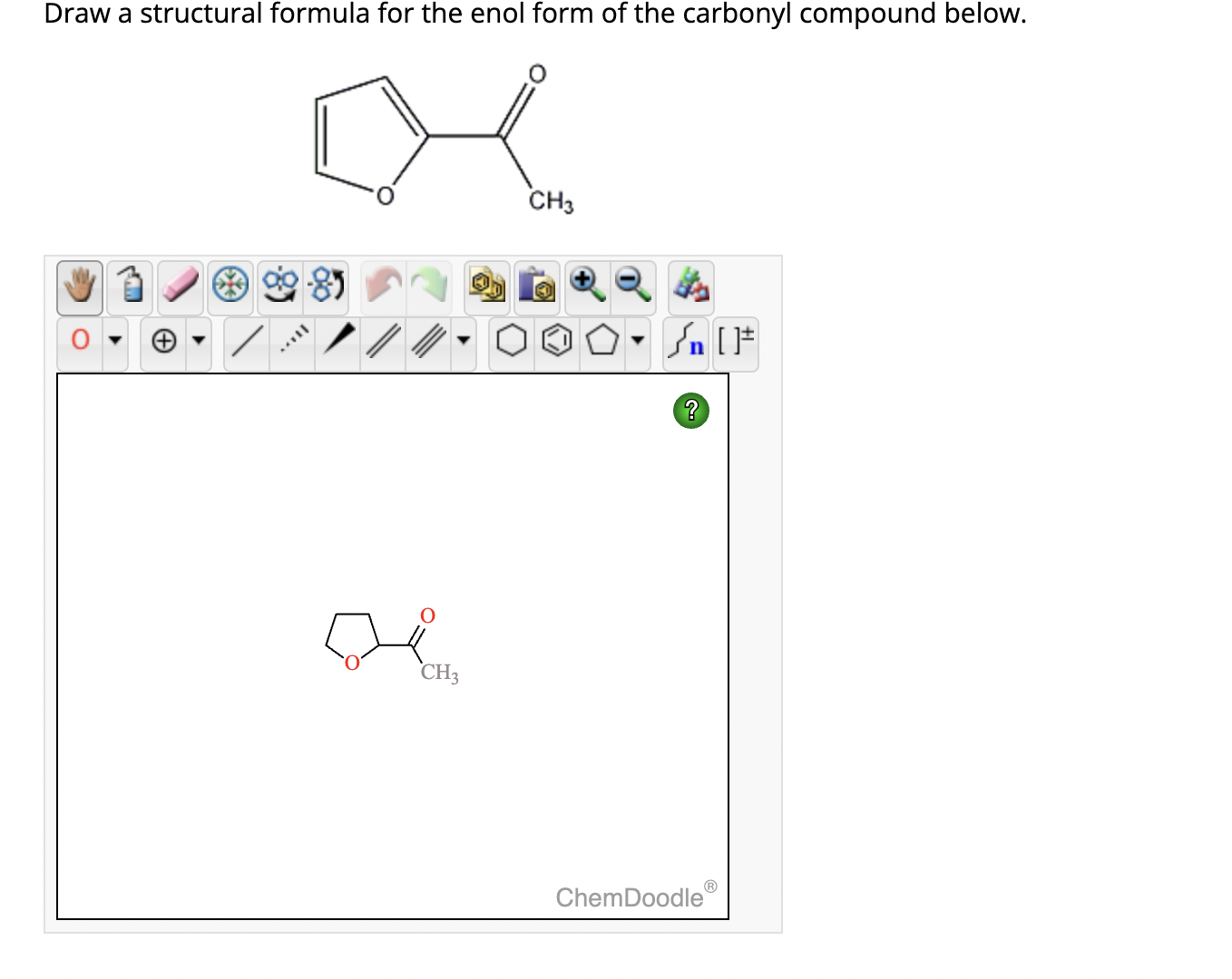 Solved Draw a structural formula for the enol form of the | Chegg.com
