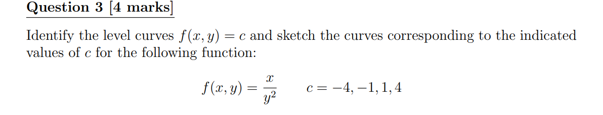 Solved Identify the level curves f(x,y)=c and sketch the | Chegg.com
