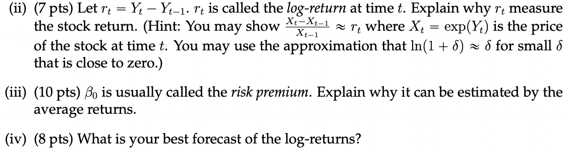 Solved Question 2 (20 pts). Consider two MA(1) time series | Chegg.com