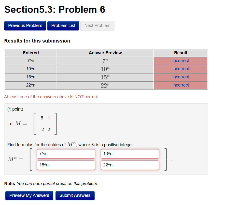 Solved Let M = []. Find the formulas Mn, where n is | Chegg.com