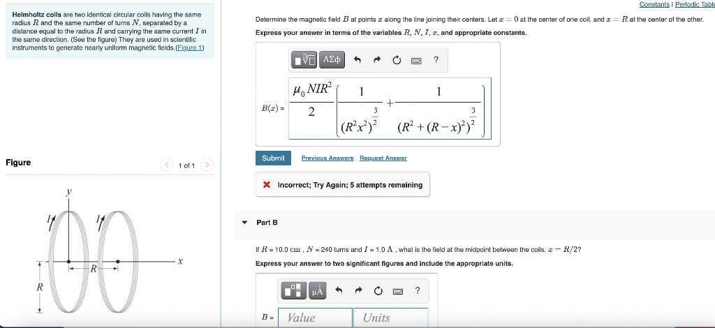 Solved Helmholtz coils are two identical circular coils | Chegg.com