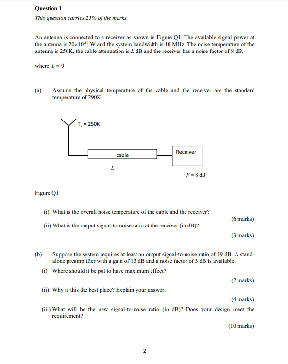 Question 1 This question carries 25% of the marks. An | Chegg.com