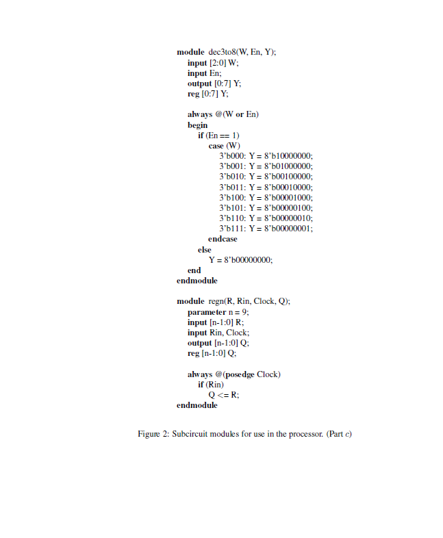A Simple Processor Figure 1 shows a digital system | Chegg.com