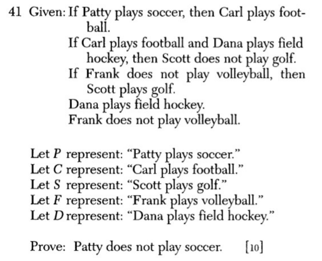 Given: If Patty plays soccer, then Carl plays | Chegg.com
