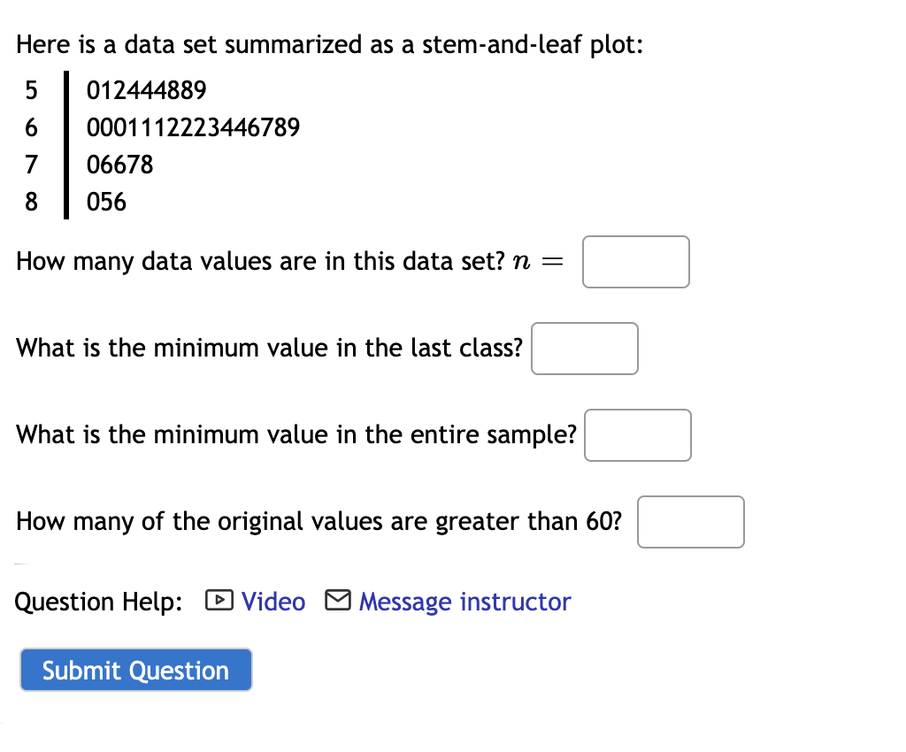 Solved You are examining a data set with an expanded | Chegg.com