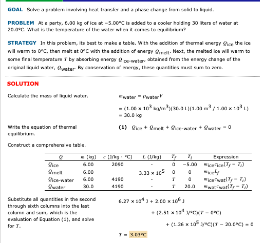 Solved GOAL Solve a problem involving heat transfer and a | Chegg.com